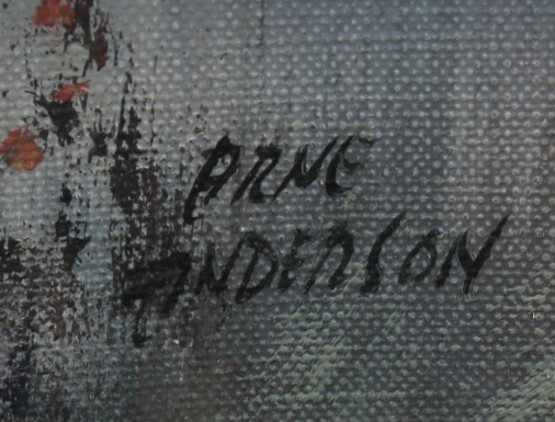 Images for 50918. ARNE ANDERSSON. Roe deer in autumn landscape. Oil on ...