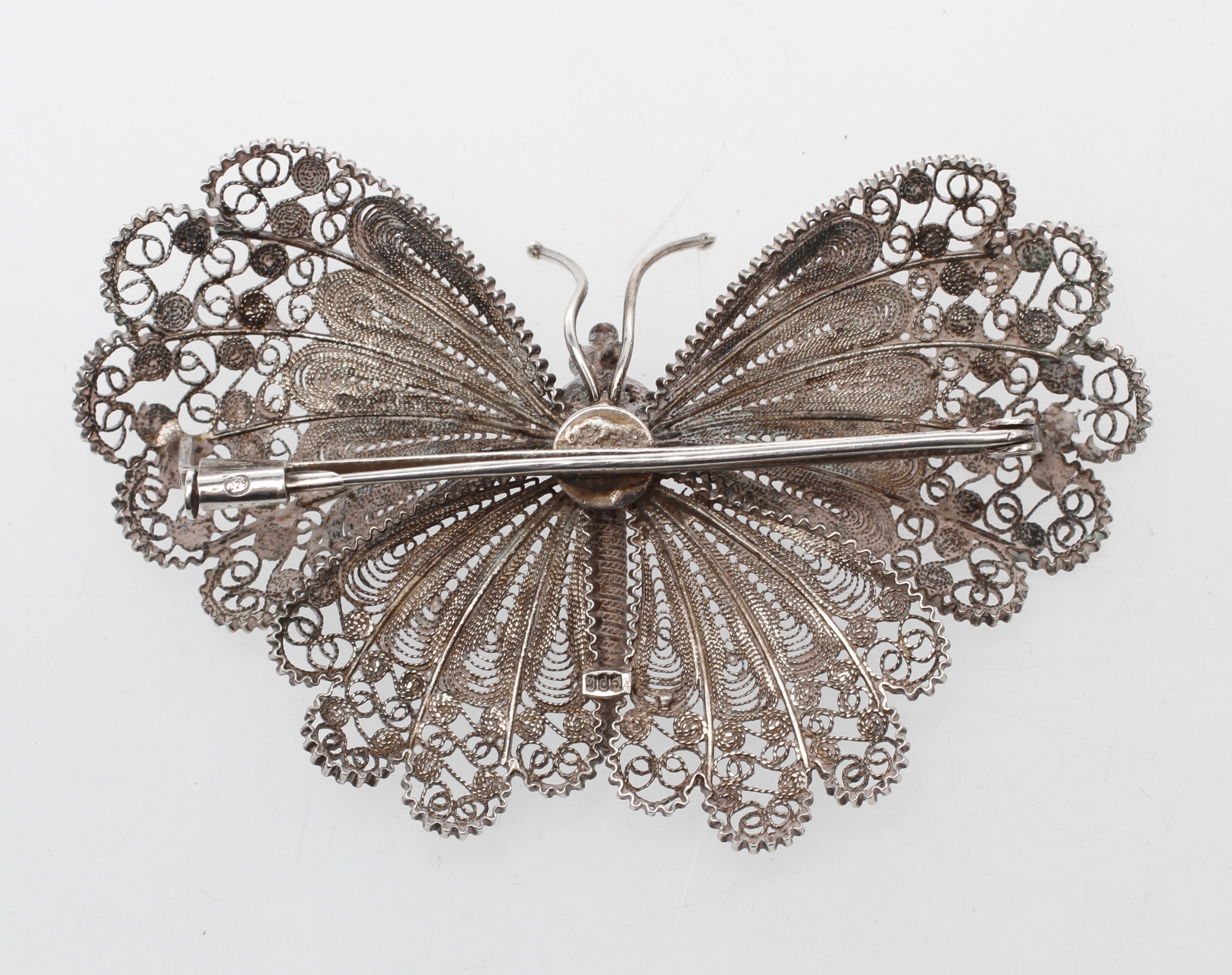BROSCH, silver, filigran, fjäril. Smycken & Ädelstenar - Smycken ...