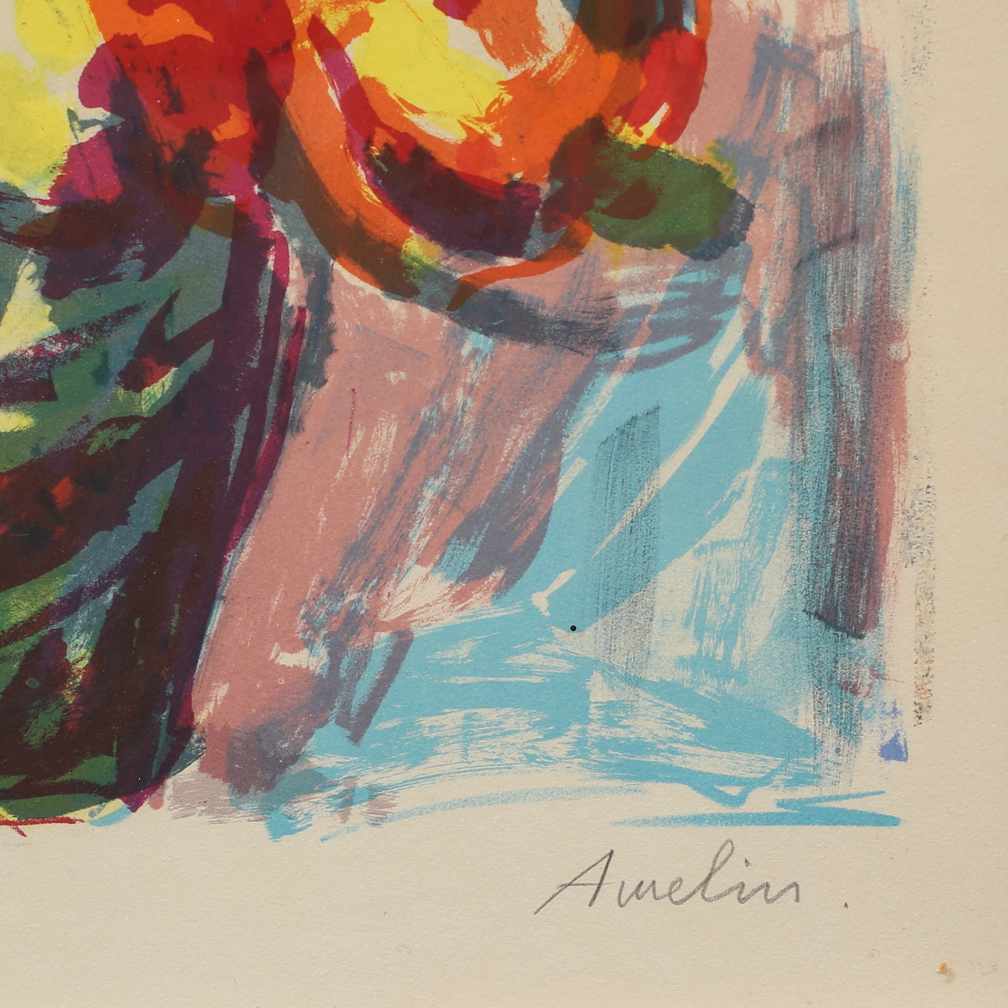 Images for 517128. ALBIN AMELIN. Flowers, color lithograph, signed ...
