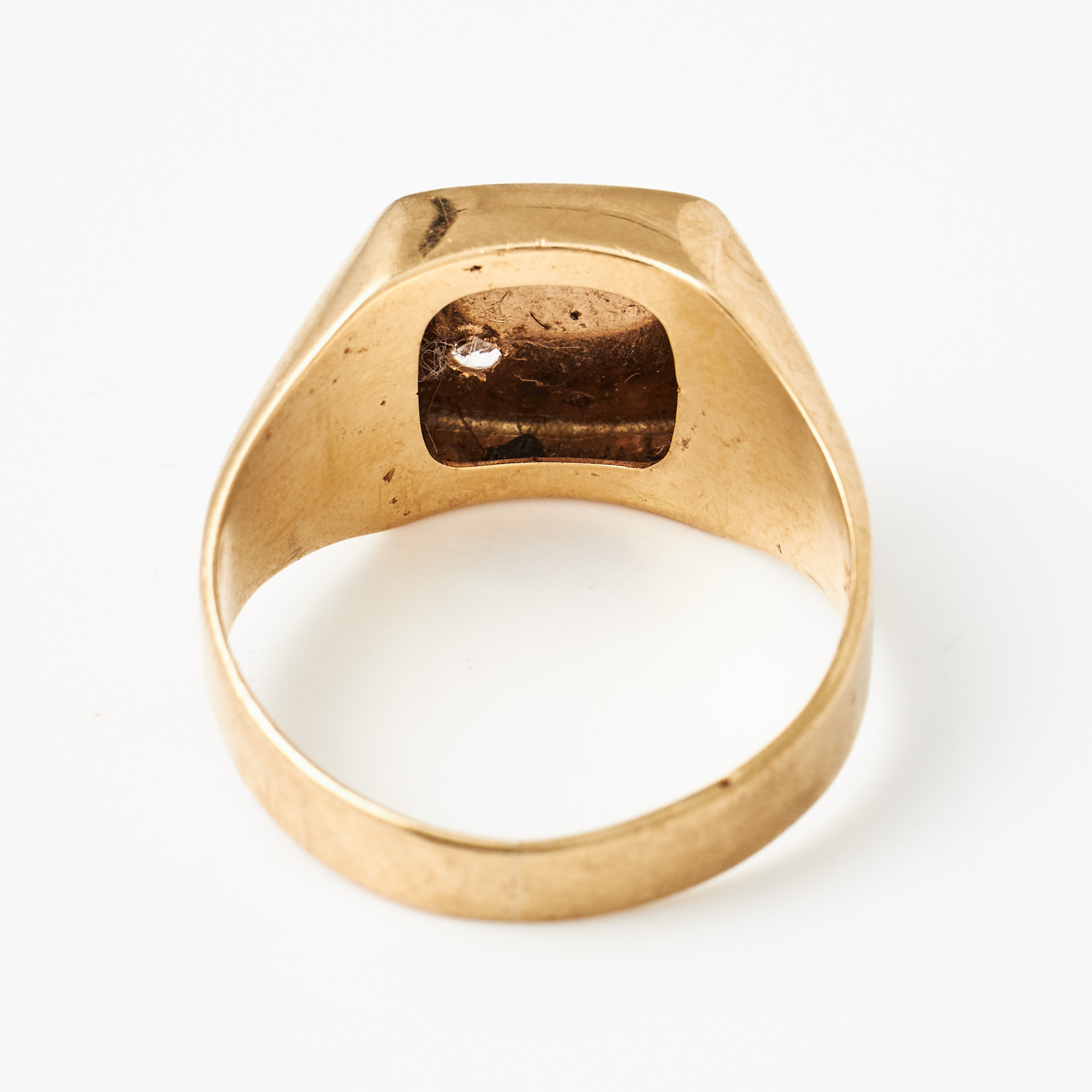 Bilder för 5185981. KLACKRING, 18 k guld, dekor med fasettslipad vit ...