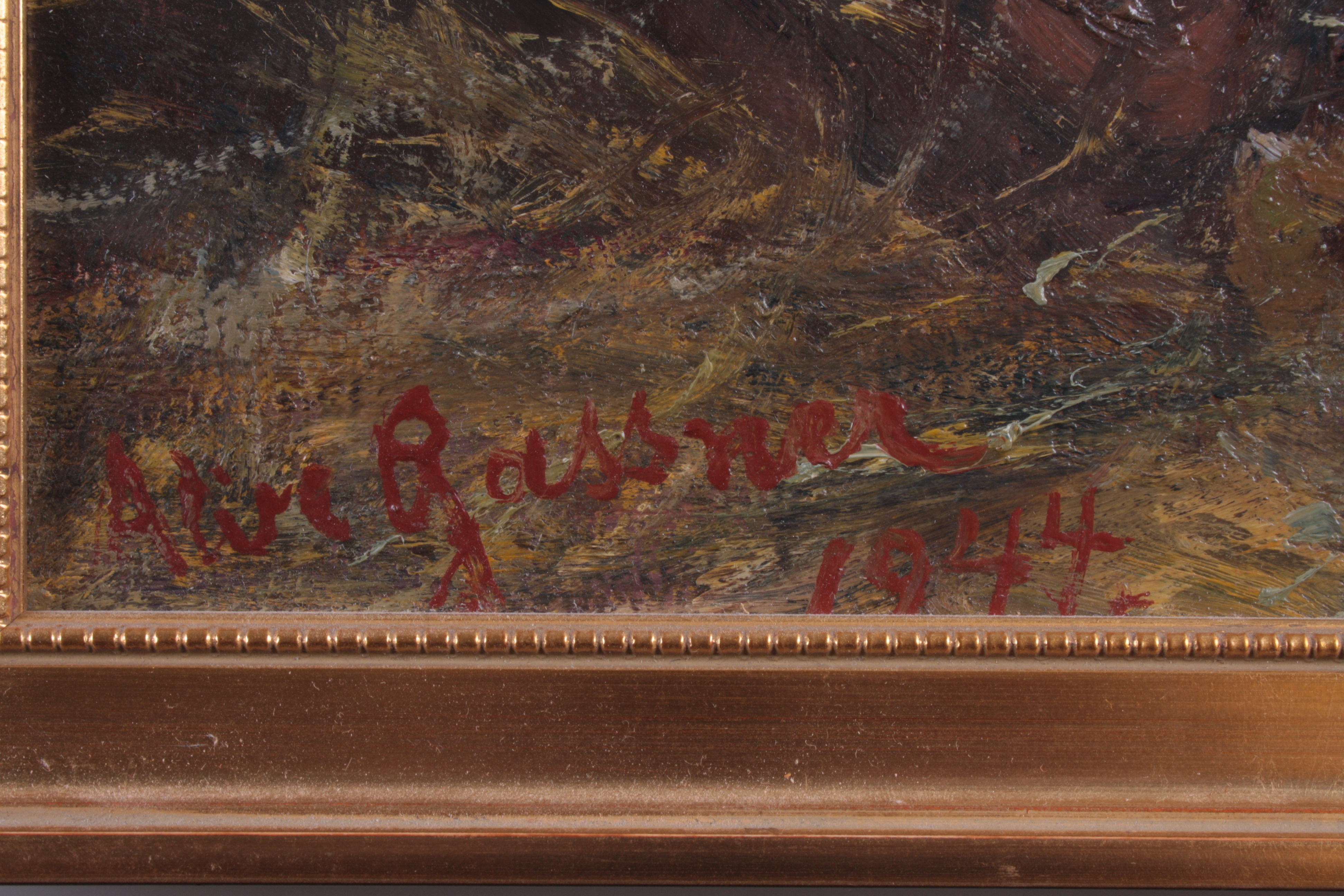 Images for 519219. ALICE GASSNER. oil on Board, three dogs, signed and ...