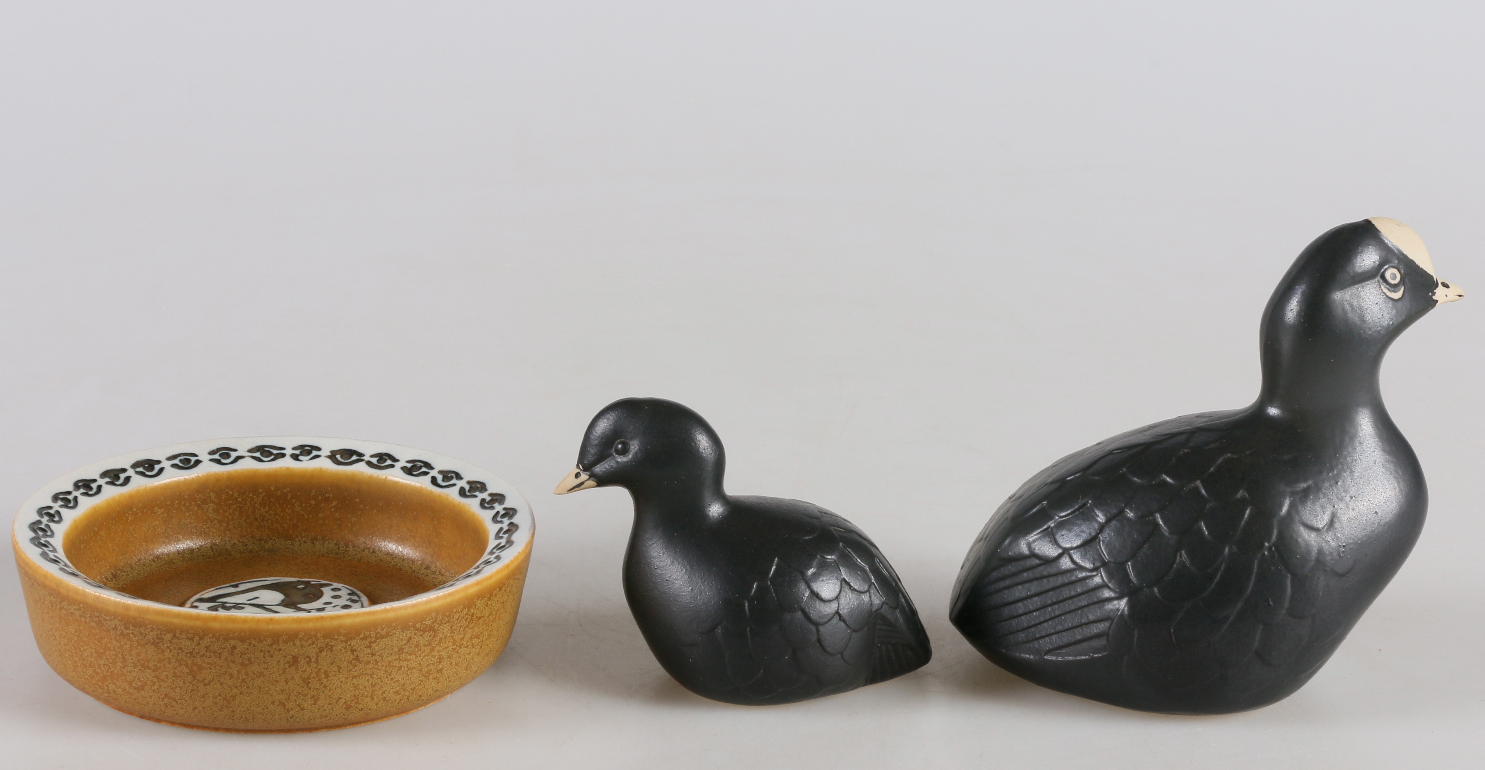 Images for 568877. FIGURINES, and bowl 3 parts, coots, Paul Hoff and ...