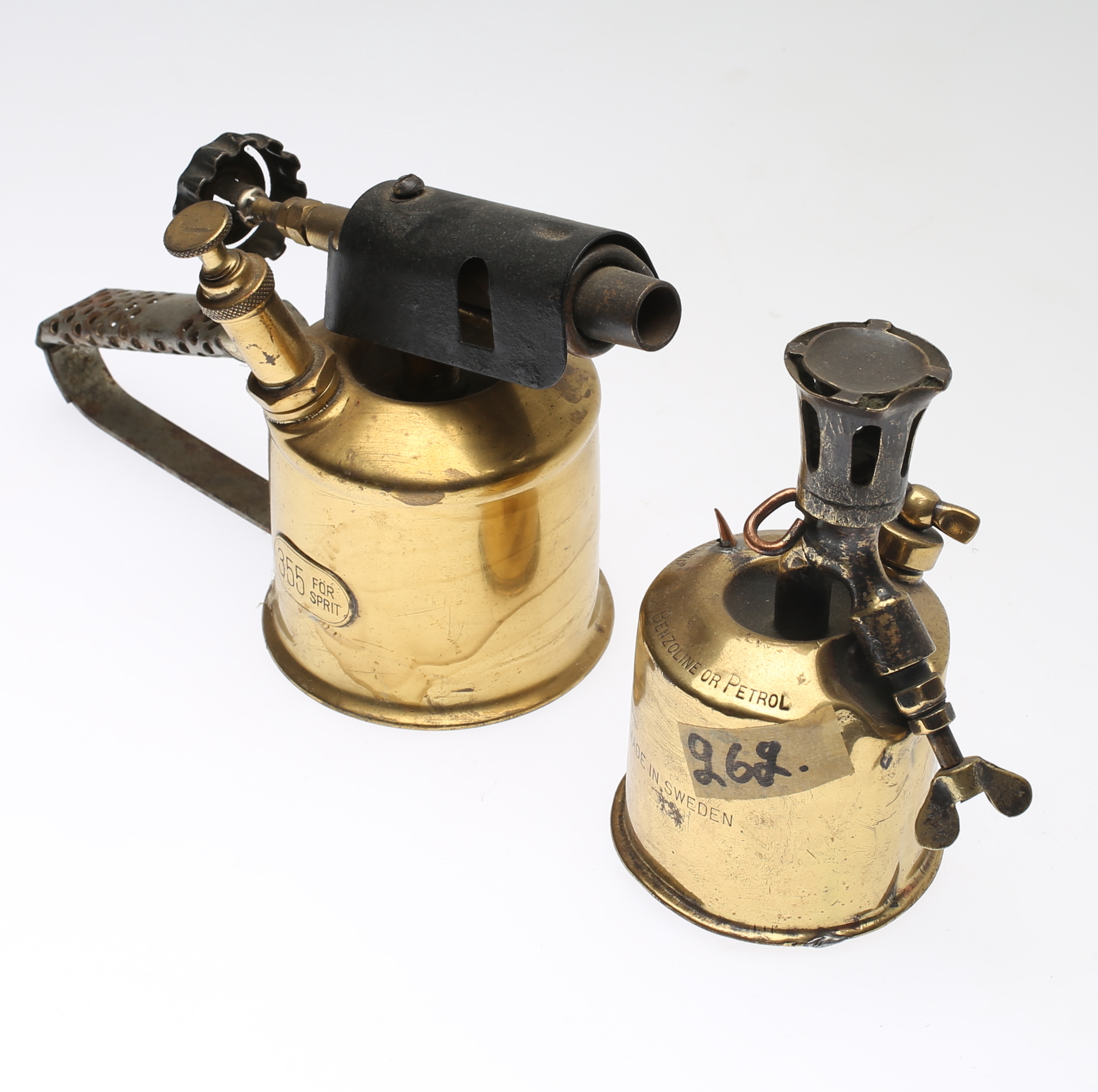 Images for 581302. BLOW LAMPS AND GAS LAMPS, 2 pcs., brass, including ...