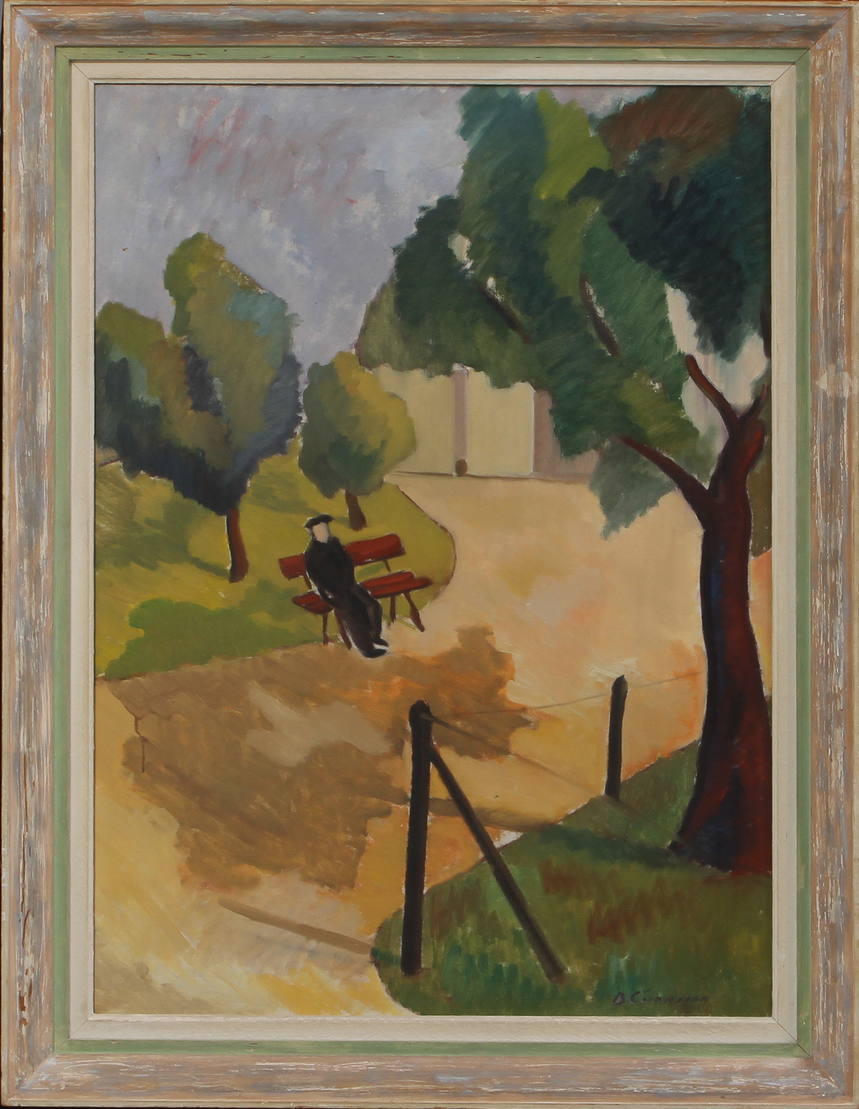 Images for 592347. BROR GÖRANSSON. park scene with figure, oil on ...