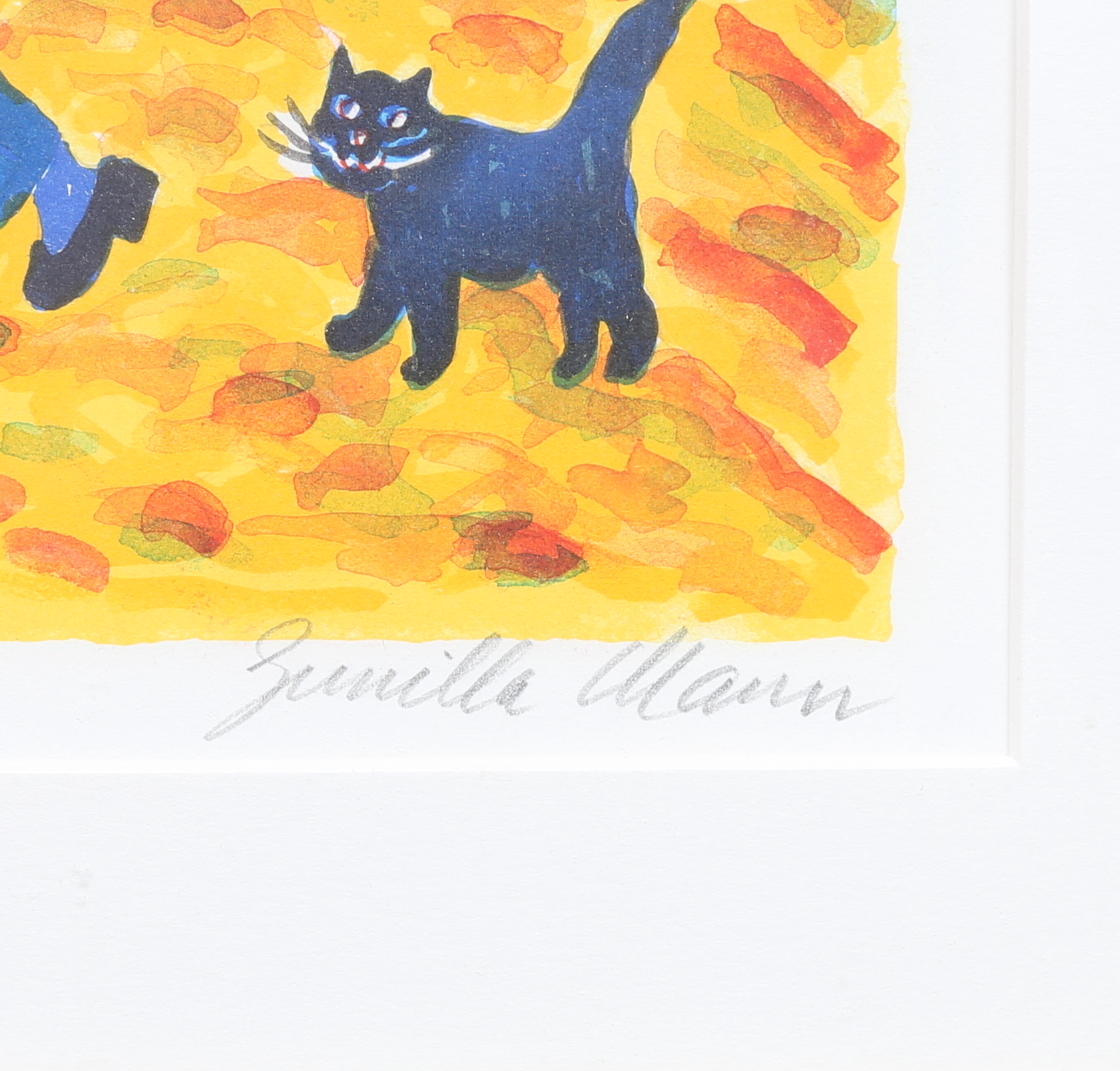 Images for 604469. GUNILLA MANN. "Old Linköping". Color lithograph ...