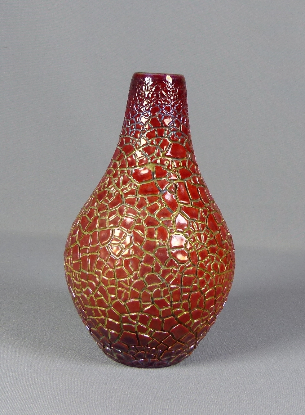 Images for 613767. VASE WITH CRACKED LOOK. Vilmos Zsolnay, Pécs, around ...