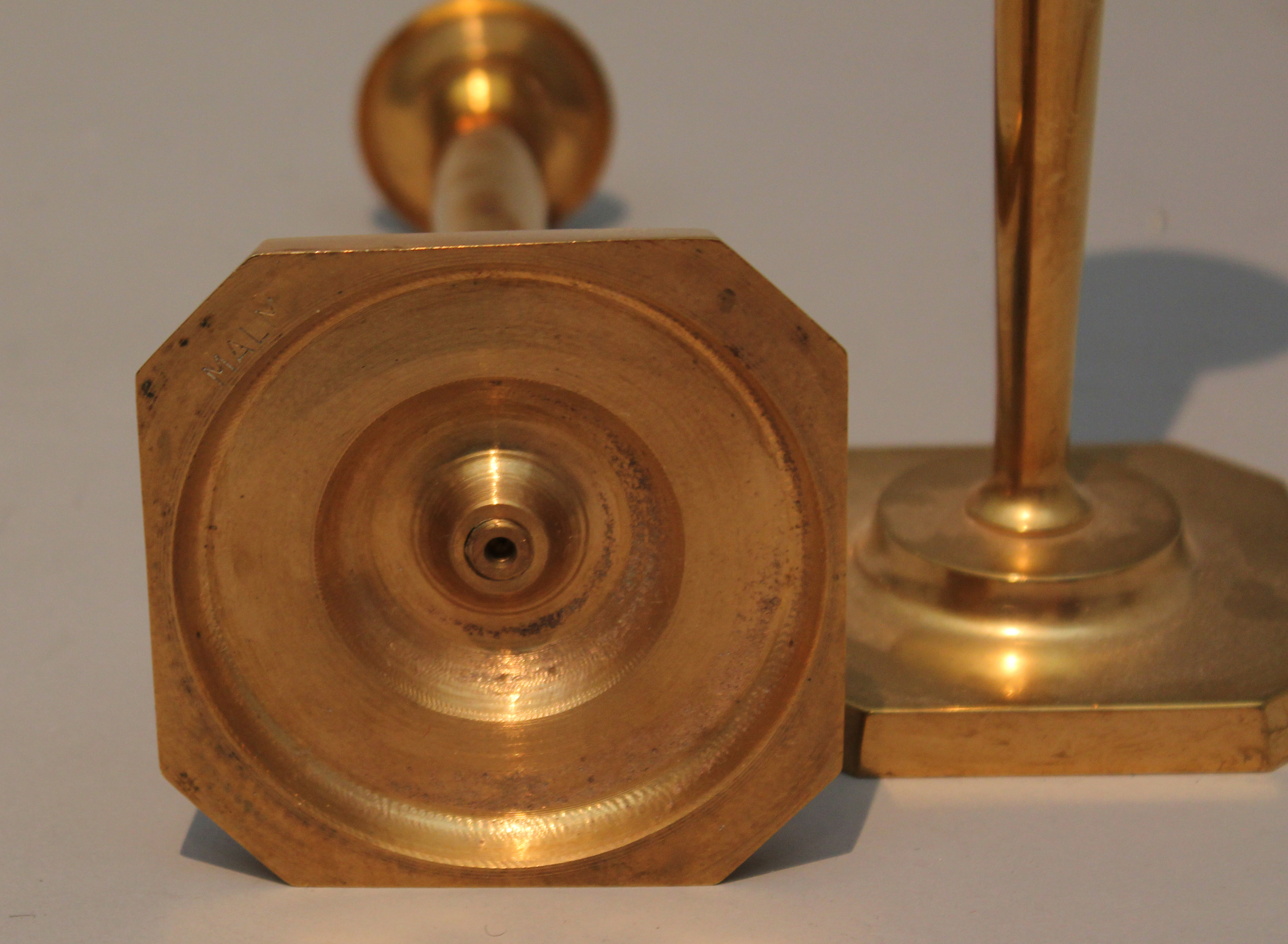 Images for 61710. CANDLES IN BRASS (2). Marked Ore. - Auctionet