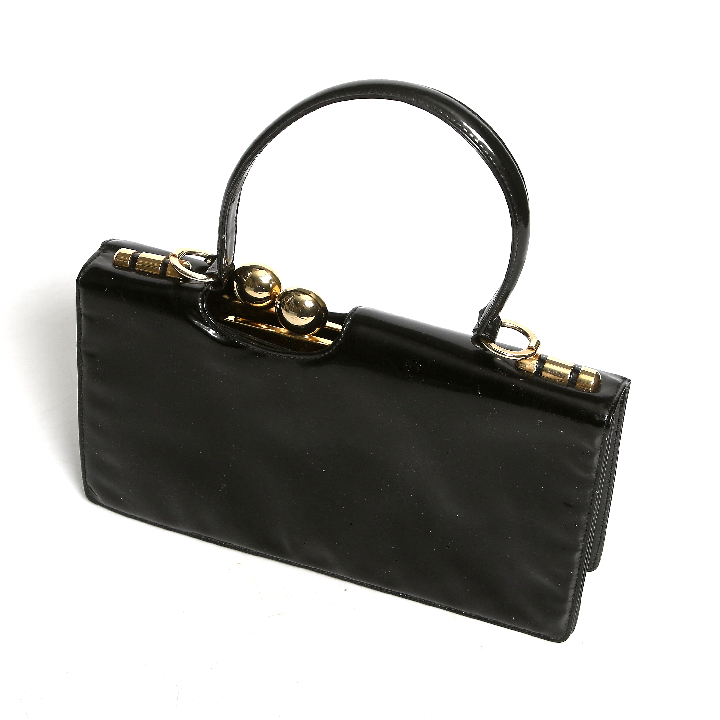 Images for 670150. HANDBAG, lacquer and SCARF, suede "Mondi". 1960s/70s ...