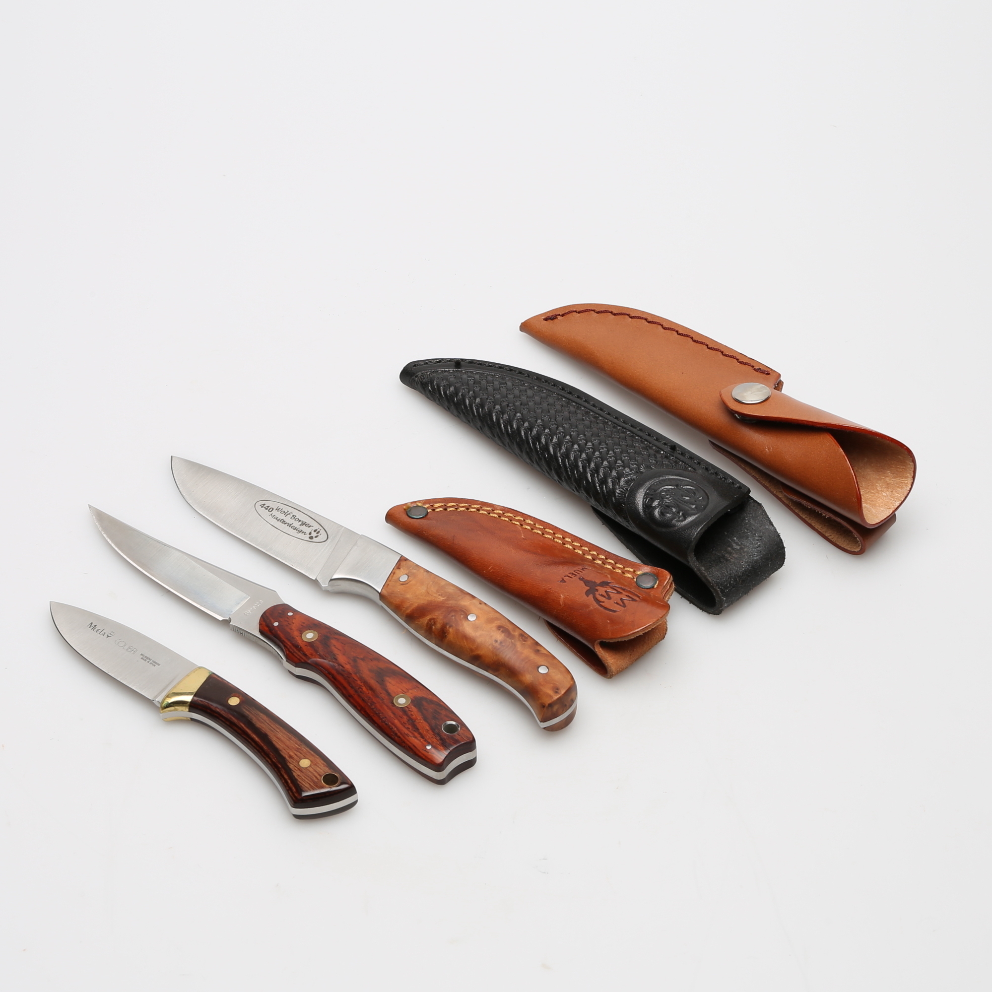 Images for 681042. HUNTING KNIVES, 3 pcs. Wolf Borger, Beretta and ...
