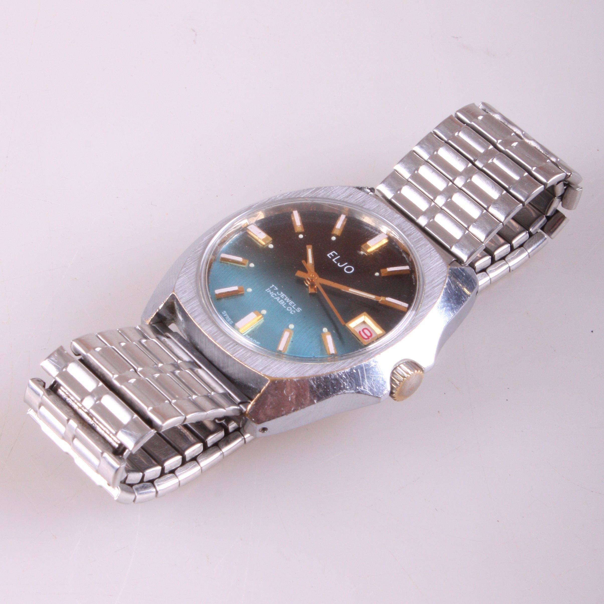 BRACELET WATCH, Eljo, 17 jewels, inca block. Clocks & Watches ...
