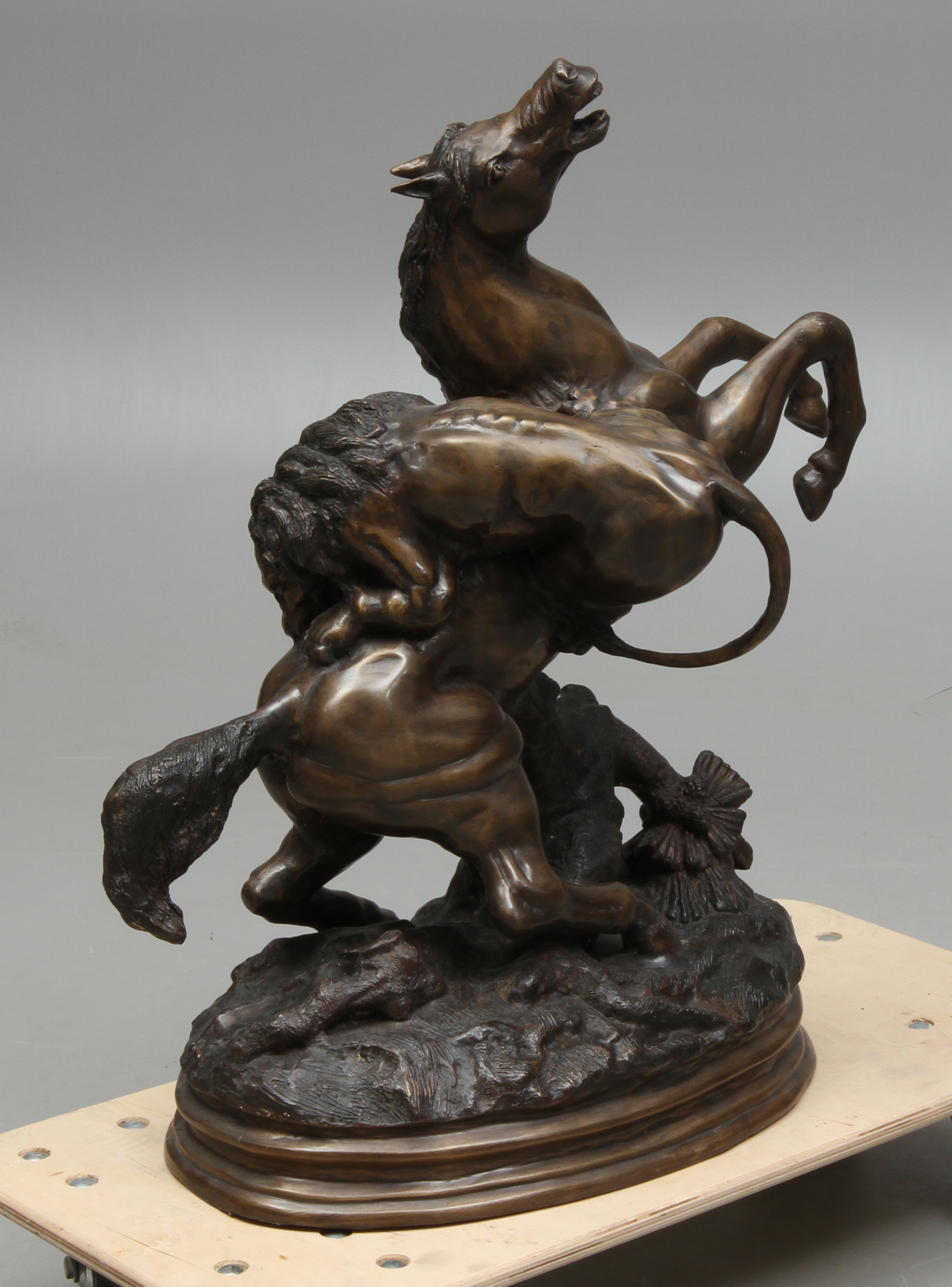 Images for 71773. SCULPTURE, Lion and horse, bronze, copy by Antoine ...