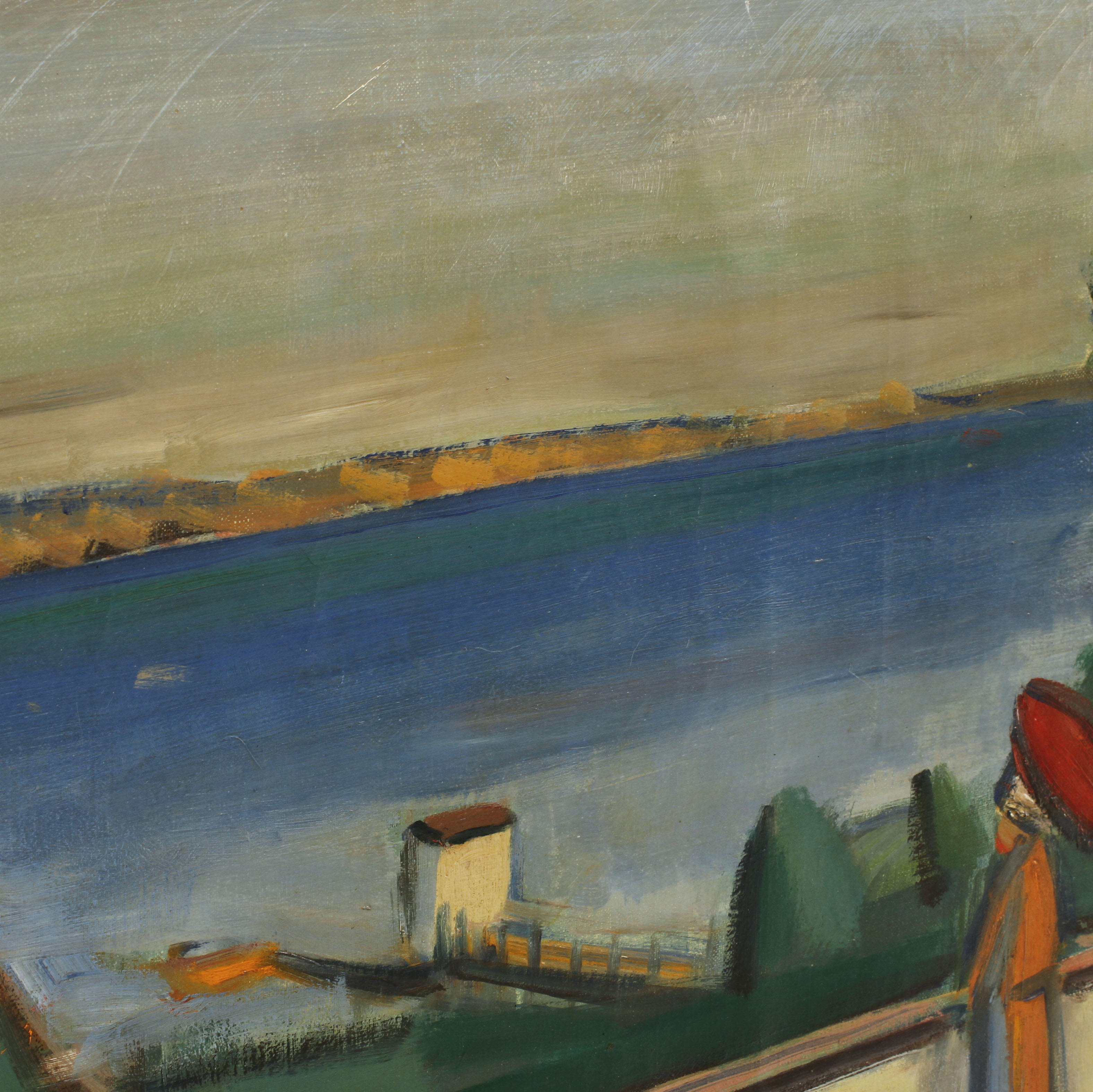 Images for 729476. KARL LARSEN. Coastal picture with a woman on a ...