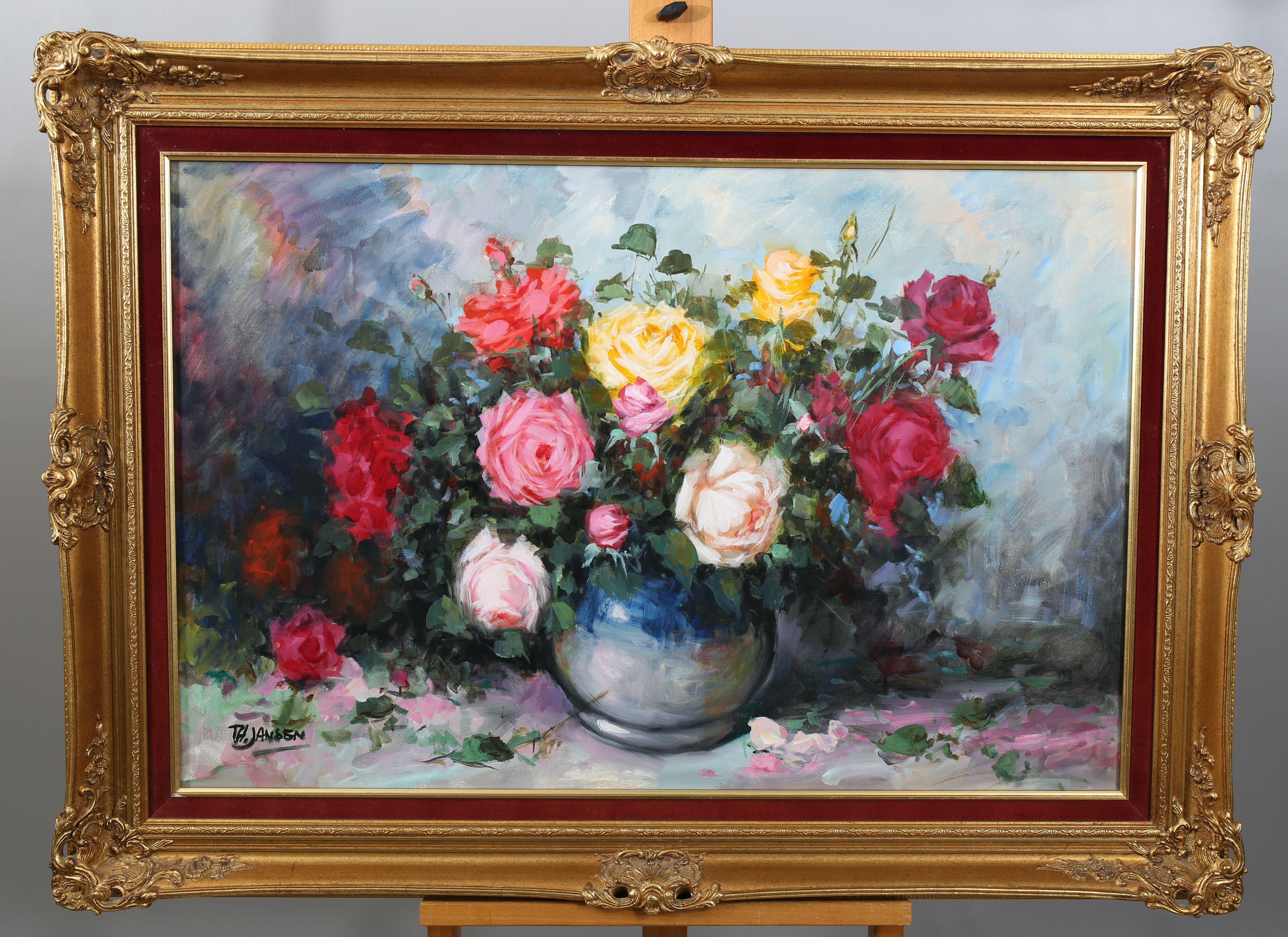 Images for 740519. THEODOR JANSEN. Oil on canvas, Still life with ...