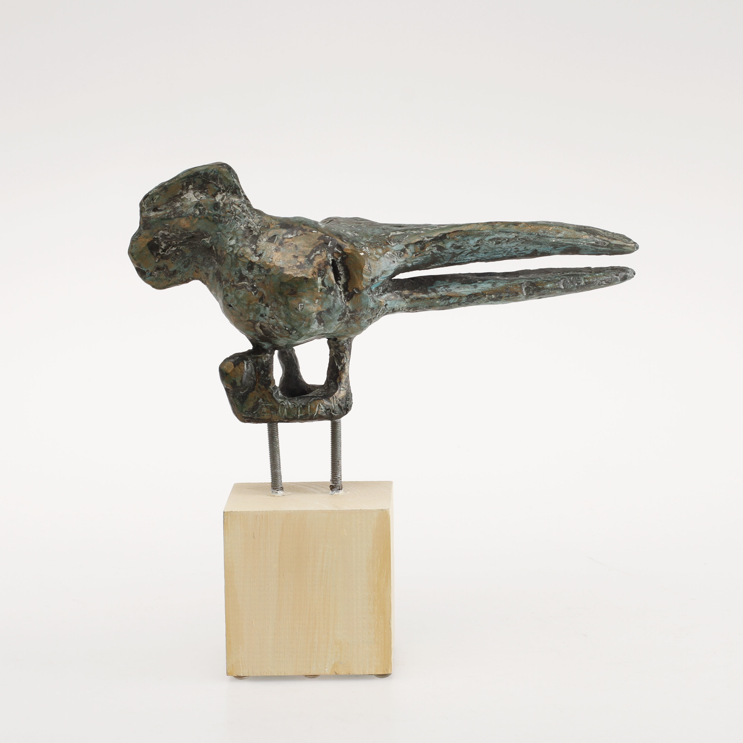 Bilder zu 775820. GUDRUN EDUARDS. Skulptur "Fossiler Vogel", Bronze, signiert und nummeriert 1/ ...