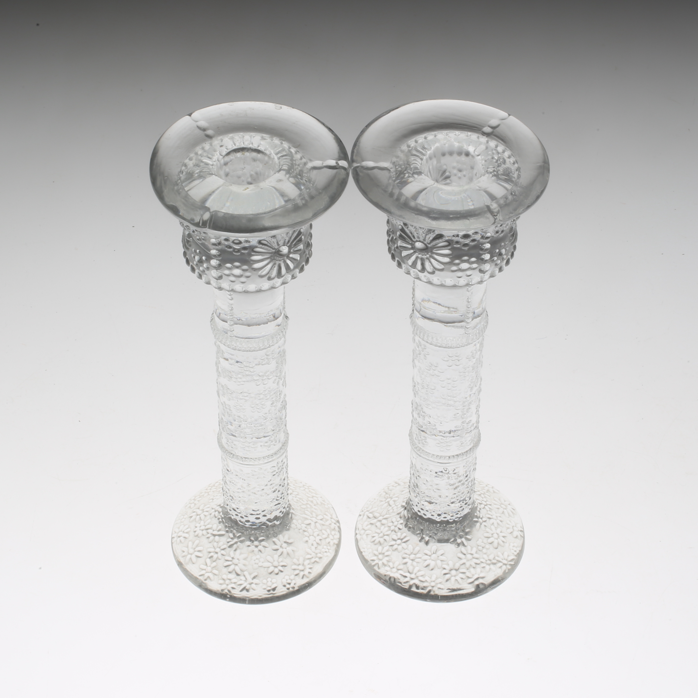 Images for 776832. CANDLES, a pair, glass, "Daisy", Rolf Sinnemark ...