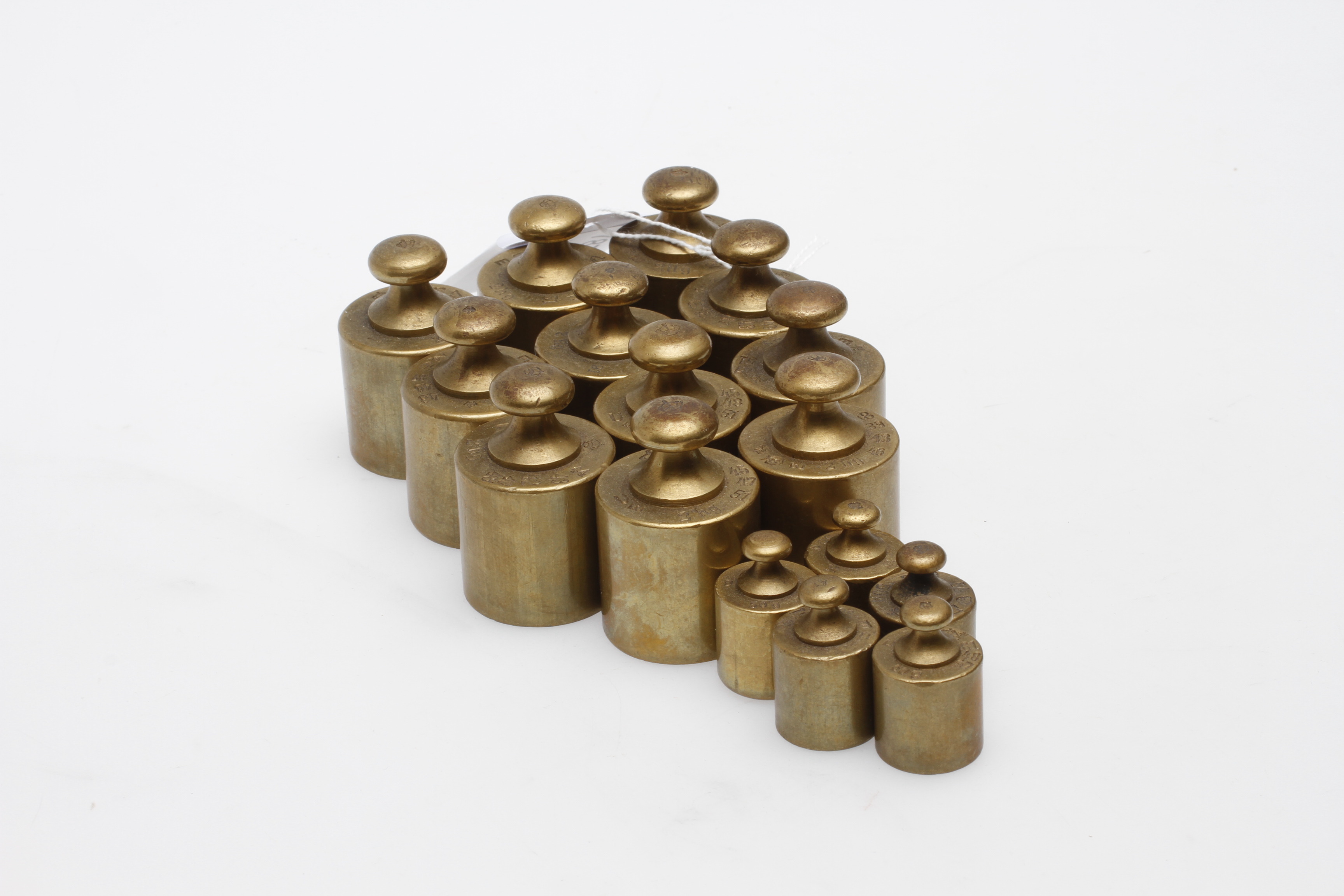 VIKTER, 16 st, mässing, Skultuna. Silver & Metall - Tenn, Mässing ...