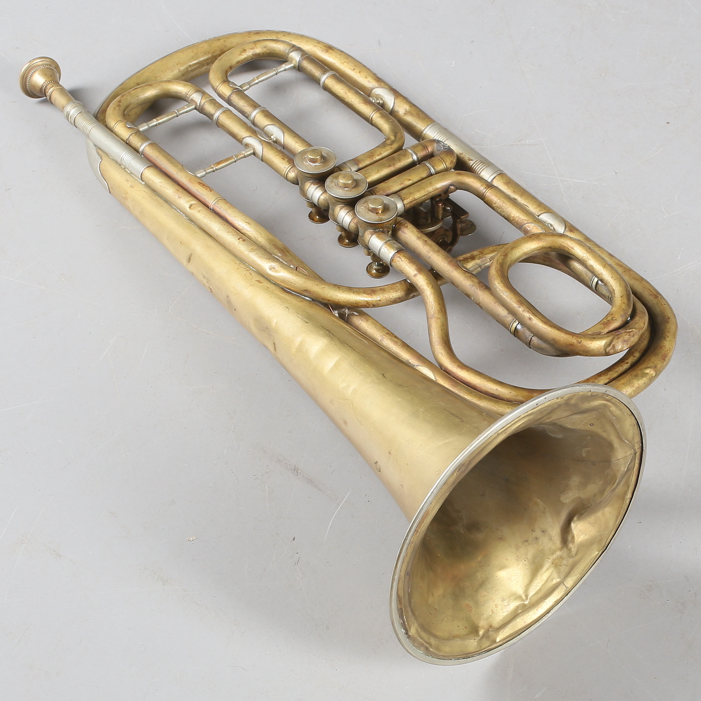 Images for 790885. CORNETT, brass, marked with royal crown, 18/1900s ...