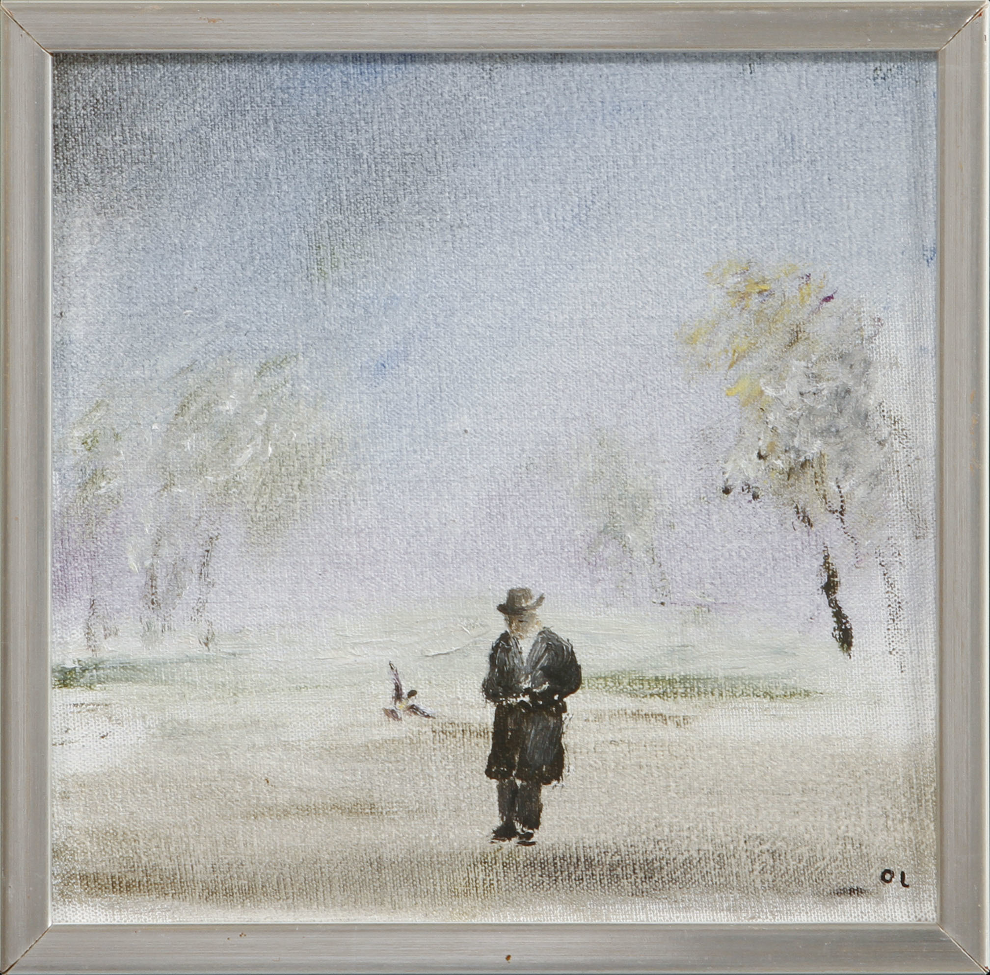 Images for 800700. OLLE LINDGREN. Figure scene, oil on Board, signed OL. - Auctionet