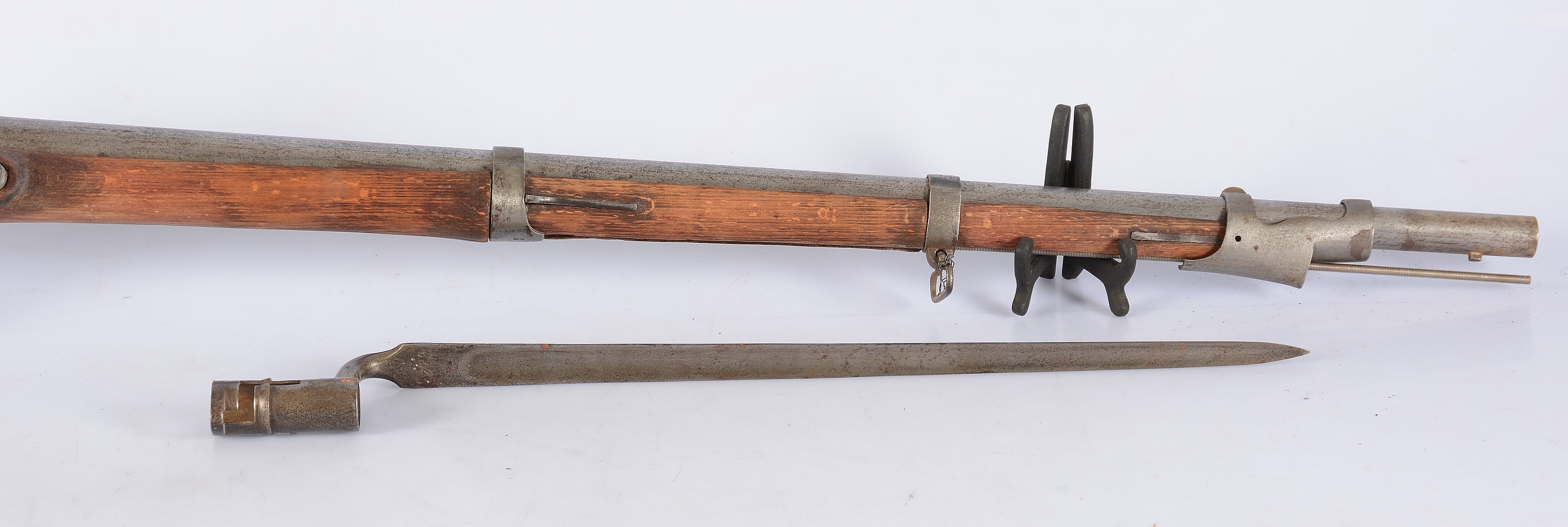 Images for 814668. FLINT LOCK RIFLE WITH BAYONET, 18th century. - Auctionet