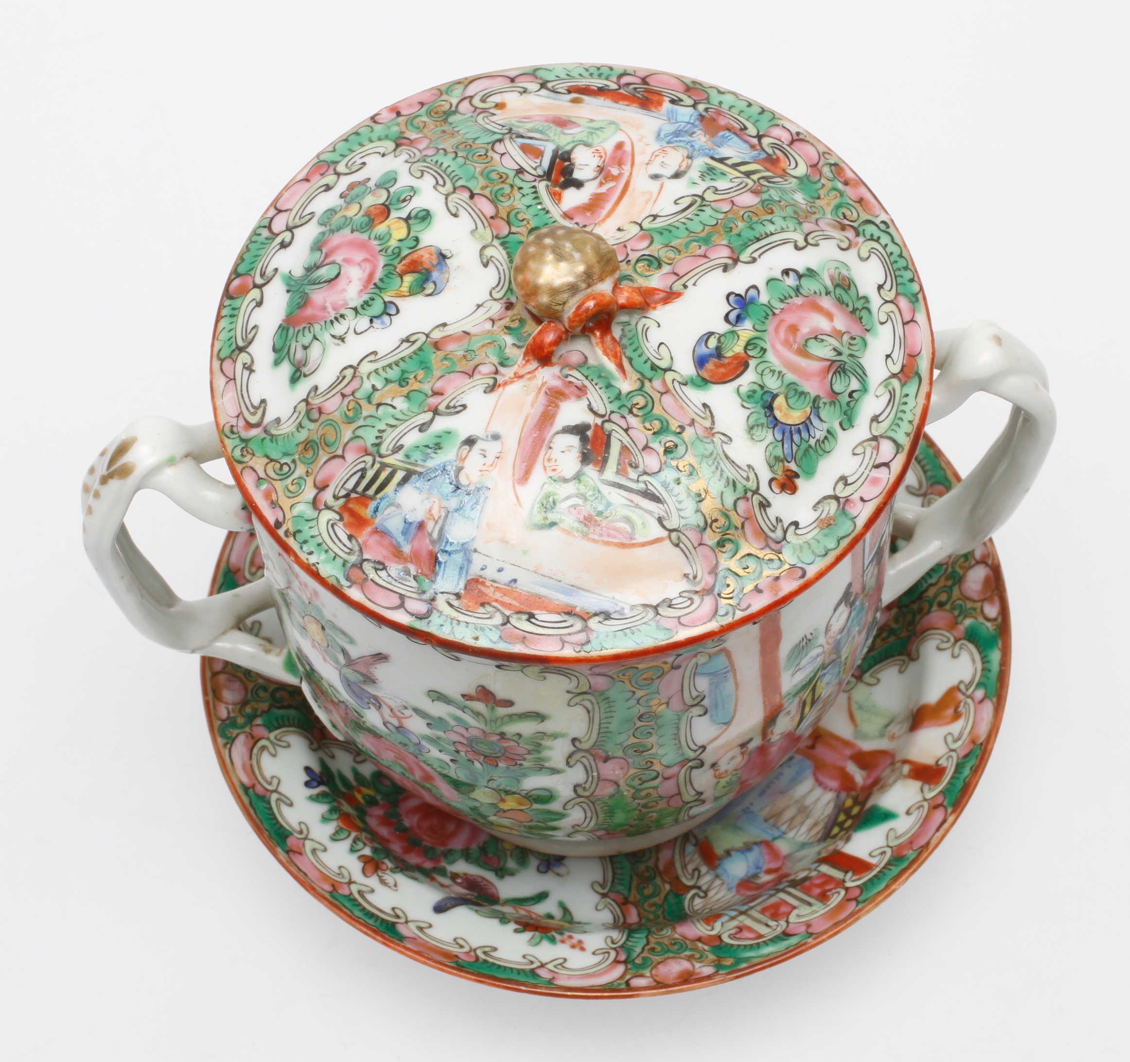 Images for 82184. CUP with DISH and COVER, porcelain, Canton, China ...