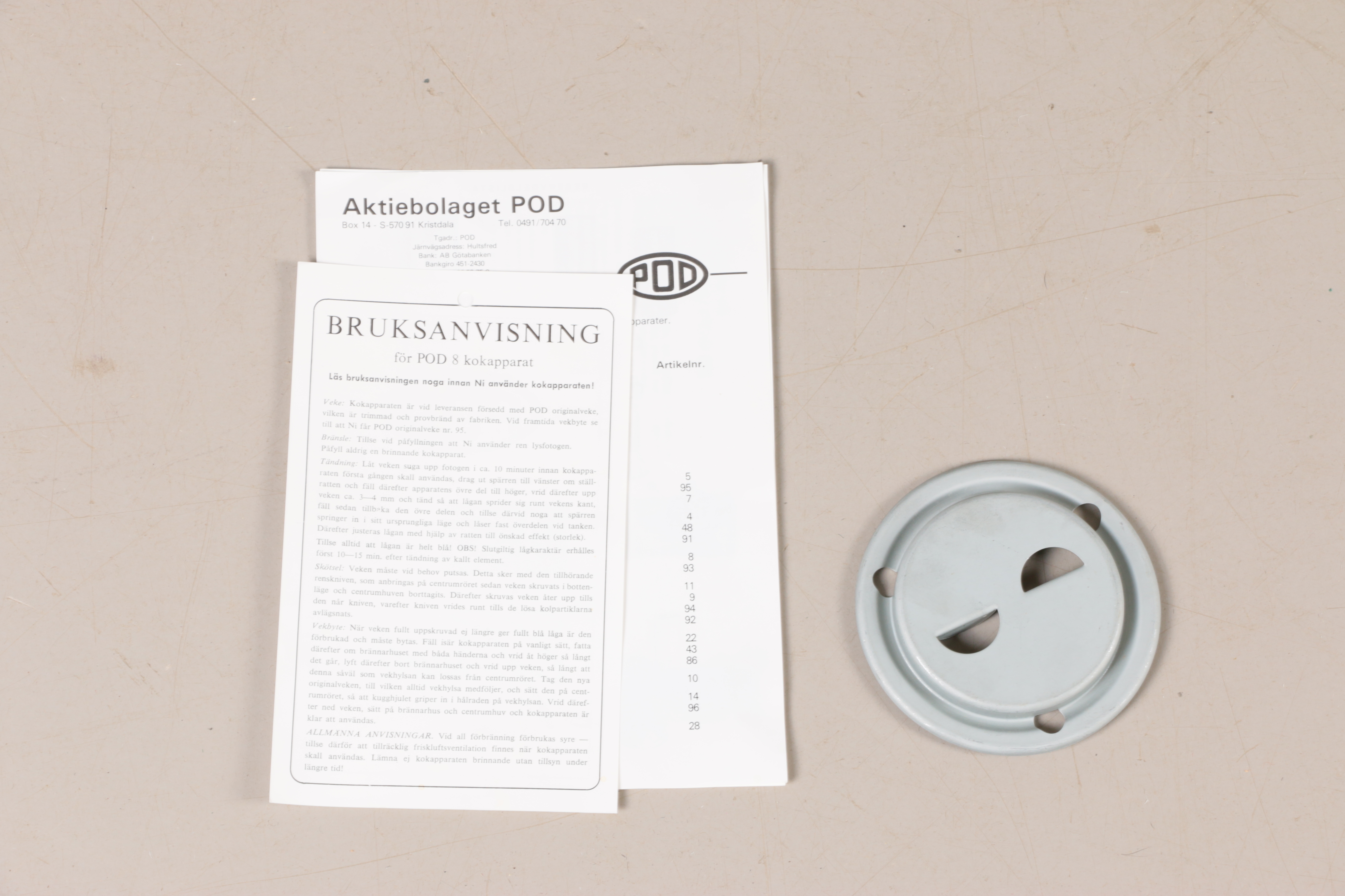 Images for 837066. FOTOGENKAMIN, "Kokapparat POD 8", AB POD Kristdala ...