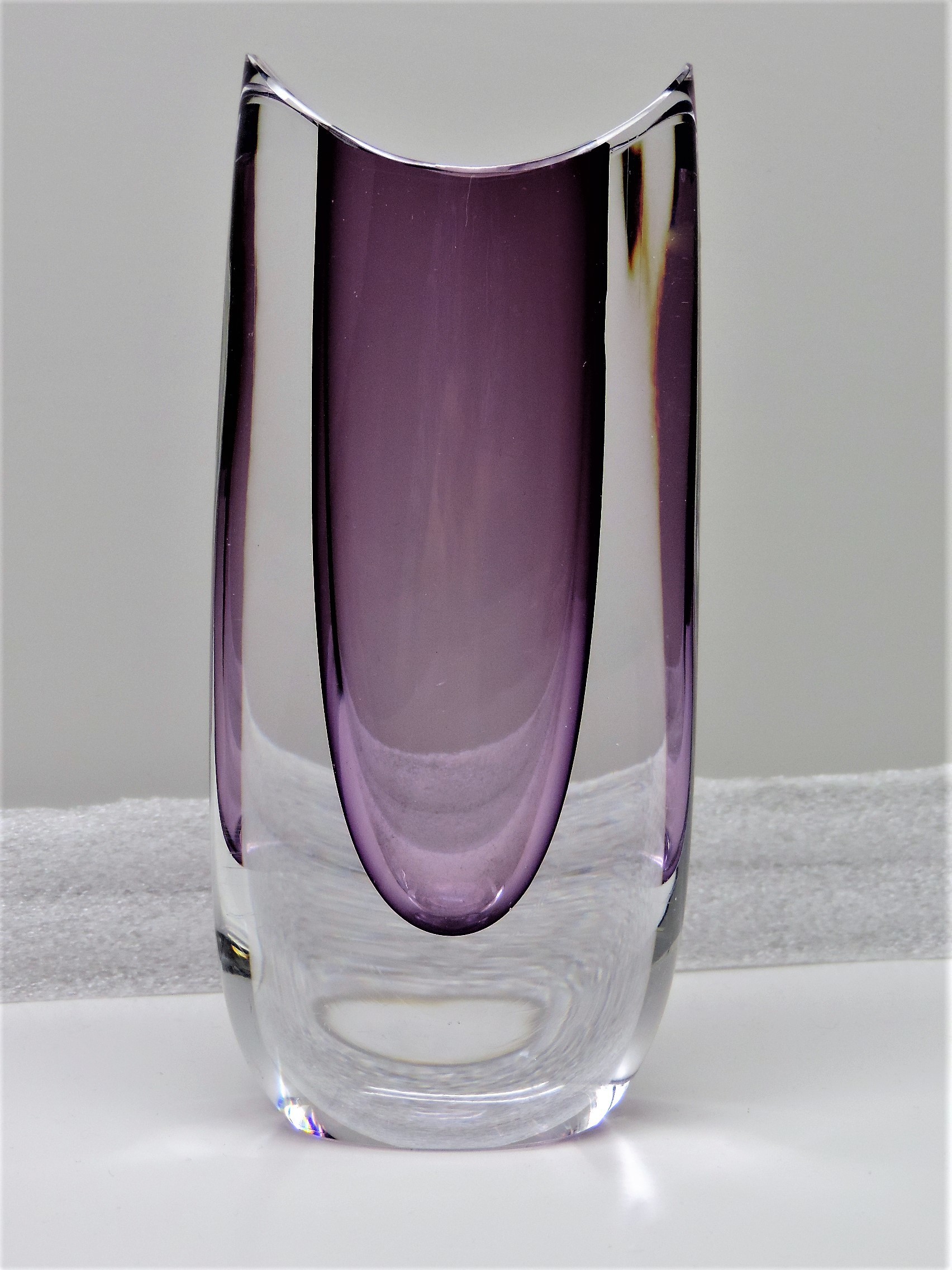 Images for 888977. ERNEST GORDON. Signed glass vase "Purple" clear ...