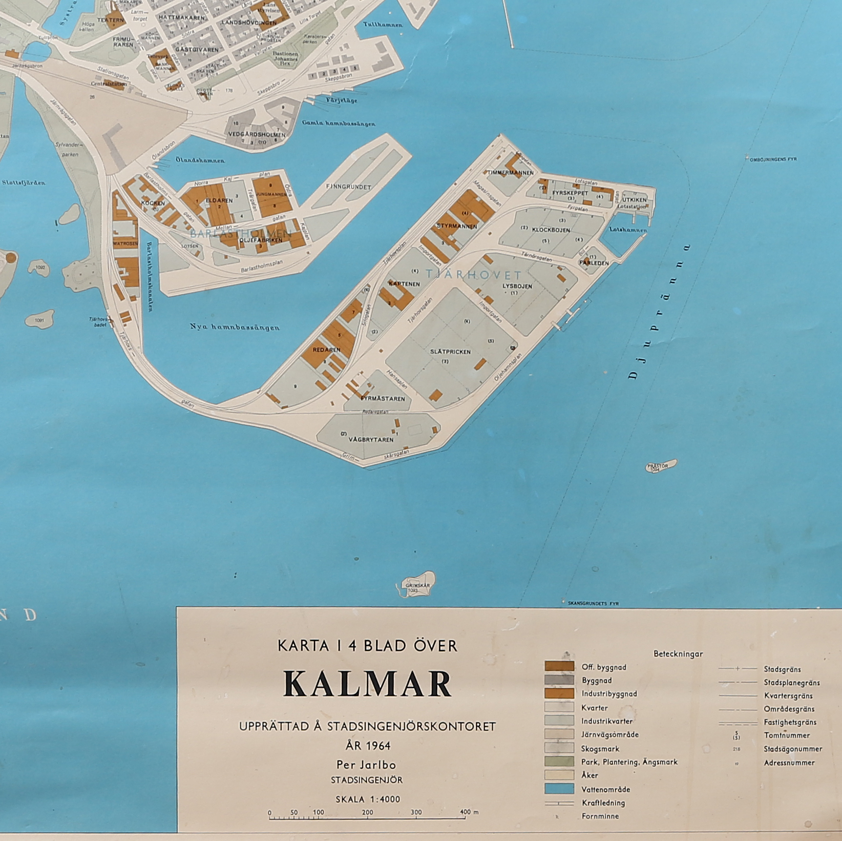 Images for 947225. MAP OF KALMAR, 1964. - Auctionet