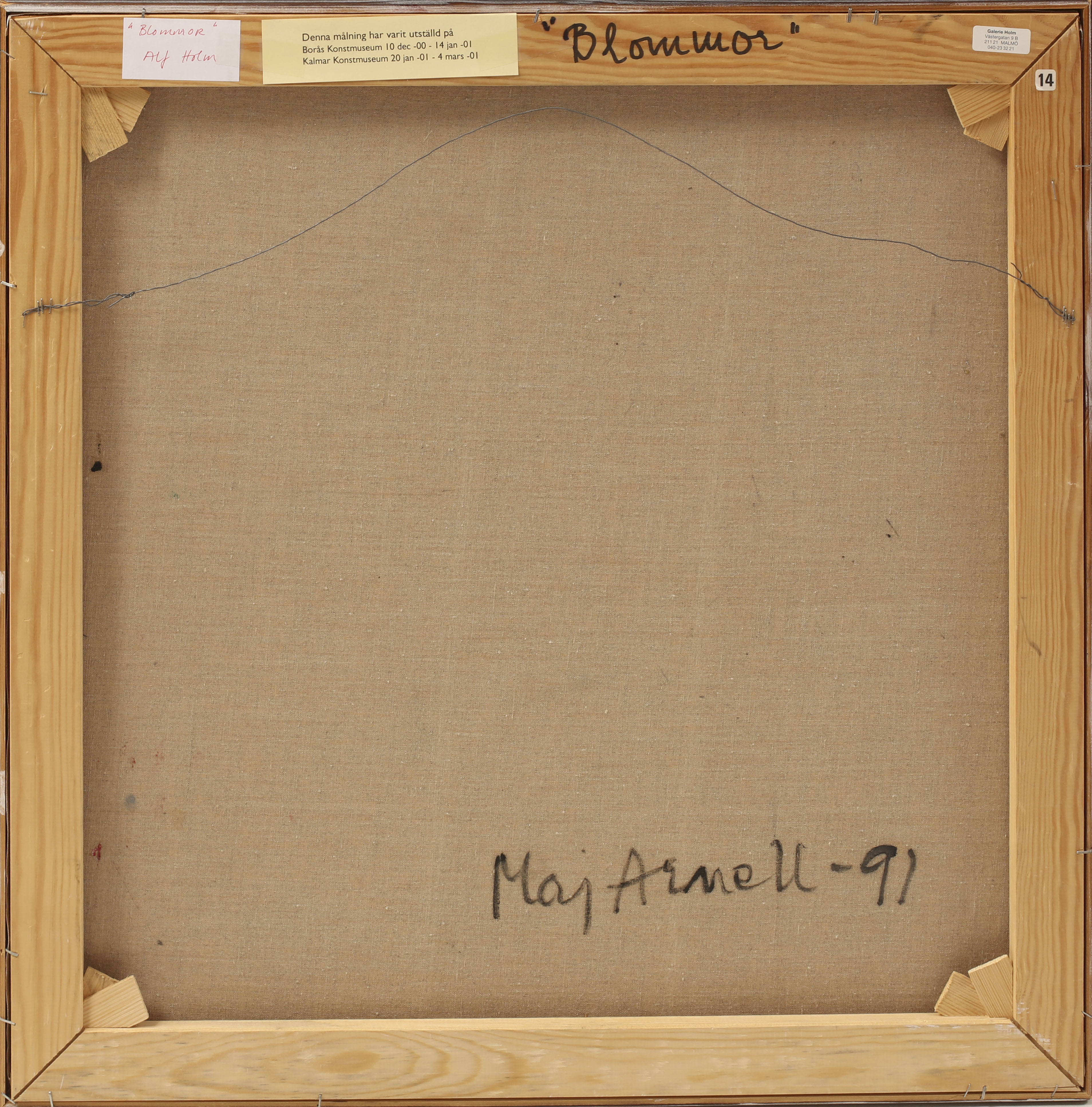 Images for 976050. MAJ ARNELL. "Flowers". Oil on canvas, signed ...