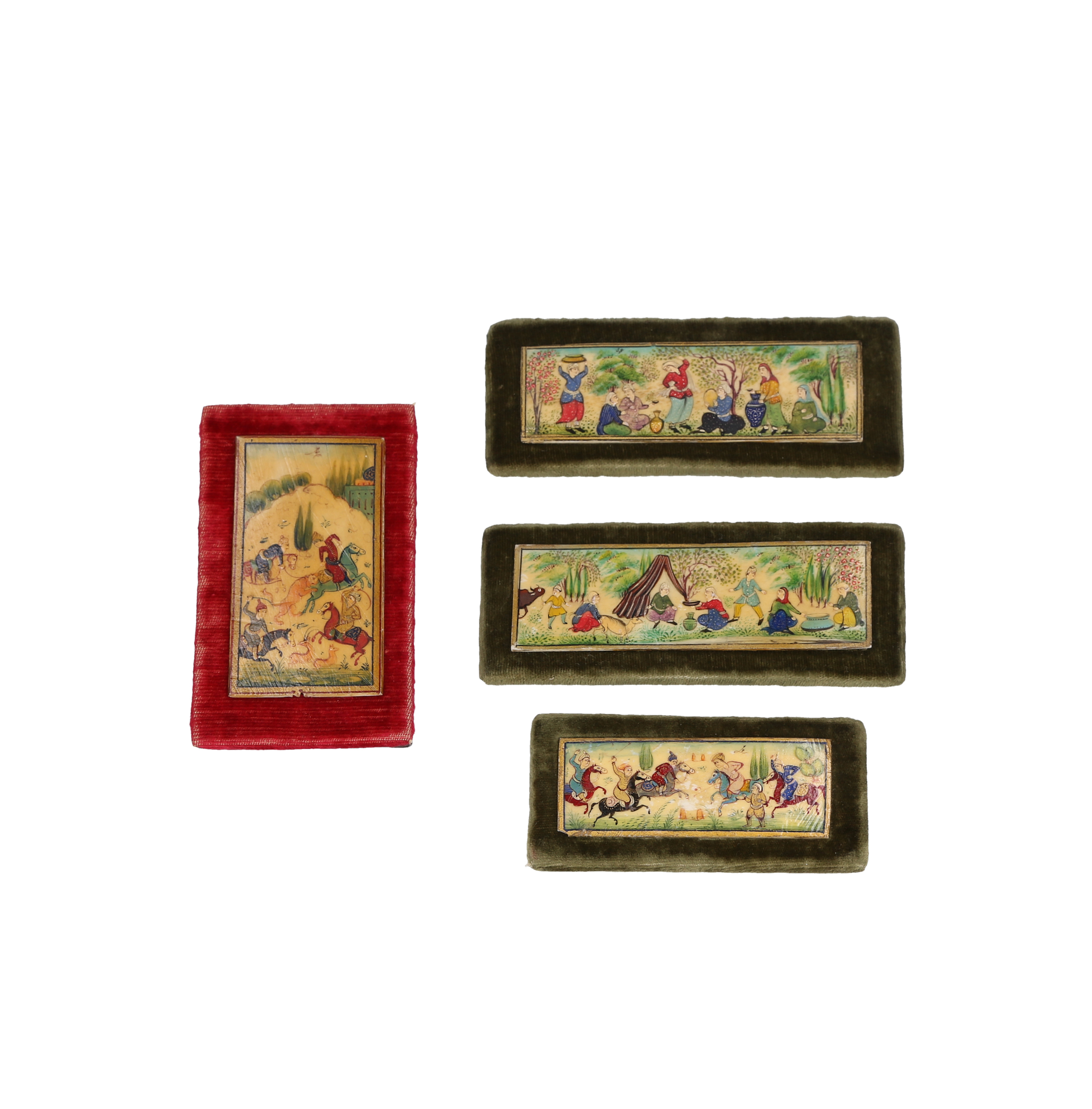Images for 995092. Four Indian plaques in painted and gilt bone, first ...