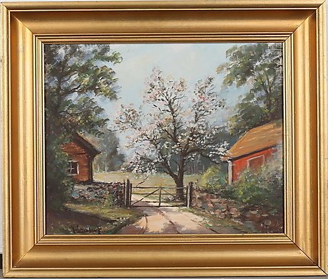 TAVLOR, 5 st, bl.a. Roland Lindberg, Reinhold Ljunggren. Konst - Måleri ...