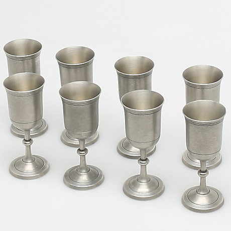 SNAPSGLAS i tenn, 8 st, Scandia Tenn, 1997. Silver & Metall - Tenn ...